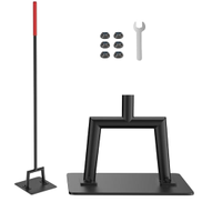 BreeRainz Steel Tamper 10"x10" with 57 Inch Handle and 10inch Rubber ...