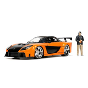 Jada Toys Jada 1995 Mazda RX-7 Widebody RHD Right Hand Drive Orange Metallic and Black with Han ...