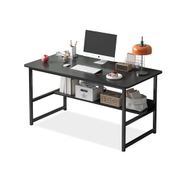 Jantens Computer Table with Bookshelf, Home Office Desk Gaming Writing ...