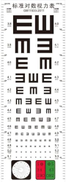 Generic Eye Charts for Eye Exams, Standard Visual Acuity Chart with ...