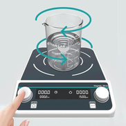 AMNOOL Large Capacity Magnetic Stirrer, Key Knob Control, Forward and ...