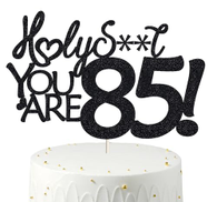 veegood Happy 85th Birthday Cake Topper 85 Birthday Cake Toppers-Black ...