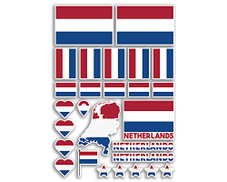 DV DESIGN A4 Sticker Sheet Netherlands Flags Vinyl Stickers - Dutch ...