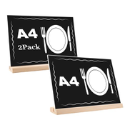 EACHPT A4 Table Stand, Acrylic Table Stand with Wooden Base, Beech ...