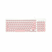 WREWING Pink Wired Keyboard, Compact USB Port Mini Keyboard for ...