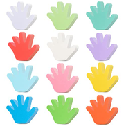 MixTeach 144 Pieces Hand Cutouts Paper Hand Shape Cut-Outs Assorted ...