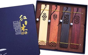 Benting Wooden Bookmarks - 2 Pieces Handmade Natural Hollow Craft ...