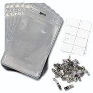 OfficeGear Event Badge Holder 50 Pack Vertical Hanging Size A7 3x4 inch ...