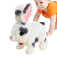 kinrguiyuez Moving Bunny Stuffed Animal, Realistic Stuffed Animal Bunny ...