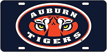 Dixie Dawgs Auburn Acrylic License Plate Officially Licensed Tiger Eyes ...