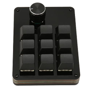Lazmin112 9 Keys 1 Knob Macro Mechanical Keyboard, Programmable, Hot Swappable, Blue Switch, Key ...