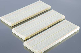 ACROBOTIC 3-Pack White Solderless Full Breadboard 830 Tie Points with 4 ...