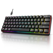 KOORUI Gaming Keyboard, 60 Mechanical Keyboard 26 RGB Backlit Wired ...