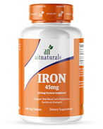 Aitnaturals Iron - 45mg 100 Tablets High potency Ferrous Sulphate for ...