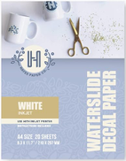 Hayes Paper Co. , Waterslide Decal Inkjet WHITE 20 Sheets Premium Water ...