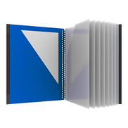 Oxford 10 Pocket Folder, Plastic Spiral Portfolio, Folder for School ...