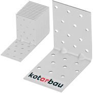 KOTARBAU Set of 12 Angle Brackets 80 x 80 x 60 mm Heavy Duty Galvanised ...