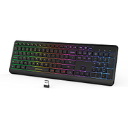 ilqsrtgv Wireless Keyboard Rainbow Backlit Wireless Gaming Keyboard ...