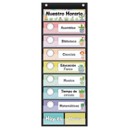 amzoya Spanish Daily Schedule Pocket Chart for Classroom- a Versatile ...