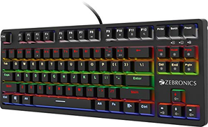 Zebronics Zeb-MAX V2 Premium Mechanical TKL Tenkeyless Keyboard with 87 ...