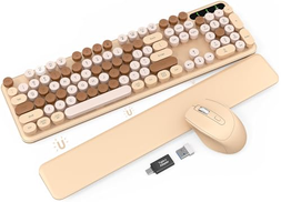 Trueque Wireless Keyboard and Mouse Combo - Cute Typewriter Keyboard ...