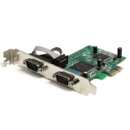 StarTech.com 2 Port PCI Express RS232 Serial Adapter Card with 16950 UART - PCIe Serial Card ...