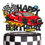 C L cooper life Race Car Cake Topper for Racing Themed Birthday Party ...