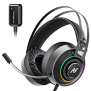 مواصفات و سعر ABKONCORE B719M Pro Gaming Headset with Superb 7.1 Sound Card, Gaming Headphone ...