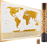 Travelization Scratch Off Map of The World with Flags - 24 x 17 Easy to ...