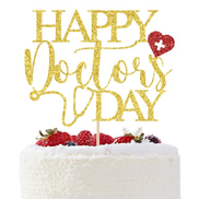 GREABRRY Happy Doctor's Day Cake Topper, Doctor's Day Decorations ...