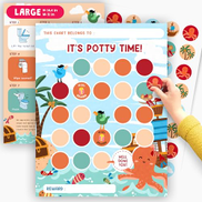 Potty Chart for Boys with Stickers - Potty Reward Chart - Pirates ...