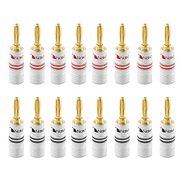 Nakamichi Excel Series 24k Gold Plated Banana Plug 12 AWG - 18 AWG Gauge Size 4mm for Speakers ...