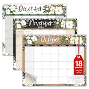 Hadley Designs Floral Large Wall Calendar 2024-2025 - 18 Month Wall ...