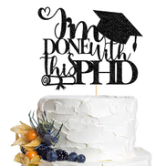 Dcokska I'm Done With This PHD Cake Topper-2024 graduation party ...