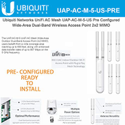 UniFi AC Mesh UAP-AC-M-5-US Pre Configured 802.11ac Wide-Area Dual-Band ...