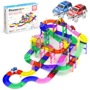 PicassoTiles 100 Piece Race Car Track Magnet Building Blocks ...
