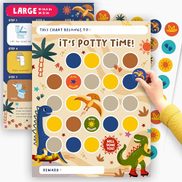 Dino Potty Training Reward Chart for Boys - Cute Dinosaur Potty ...