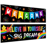 FaCraft 2PCS Motivational Classroom Banner Decorations Positive ...