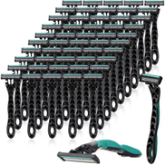 Leriton 50 Pcs Men's Disposable Razors Bulk 3 Blade Disposable Razors ...