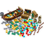 BroTex Pirate Accessories Money Treasure Chest Building Blocks Pack ...