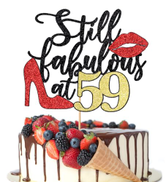 Crseniny Still Fabulous at 59 Cake Topper,Happy 59th Birthday Cake ...