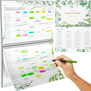 Milula Studios Family Calendar - Family Wall Calendar 2024 with 6 ...