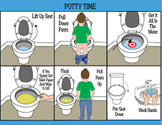 HOM LLC Visual Schedules ABA OT Approved Step-by-Step Laminated Potty ...