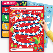 Boys Potty Training Sticker Chart - Toddler Routine Chart Ages 2-4 ...