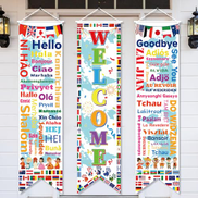 party greeting 3PCS International World Flags Decorations Country Flags ...
