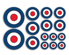 DV DESIGN A5 Sticker Sheet RAF Roundel Vinyl Stickers - Outline Mod Air ...