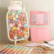 sooyinpaint Magnetic Reward Jar for Kids, Large Wooden Reward Jars with ...