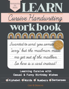 Learn Cursive Handwriting Workbook: Penmanship For Adults, Letter ...