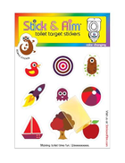 Stick & Aim Color Change Kids Pack Toilet Target Stickers with Sticker ...