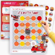 Toddler Potty Training Sticker Chart for Boys - Fire Engine Design ...